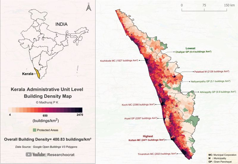 Kerala administrative unit density map | Madhuraj Palat Kannankai ... Kerala administrative unit density map | Madhuraj Palat Kannankai ...