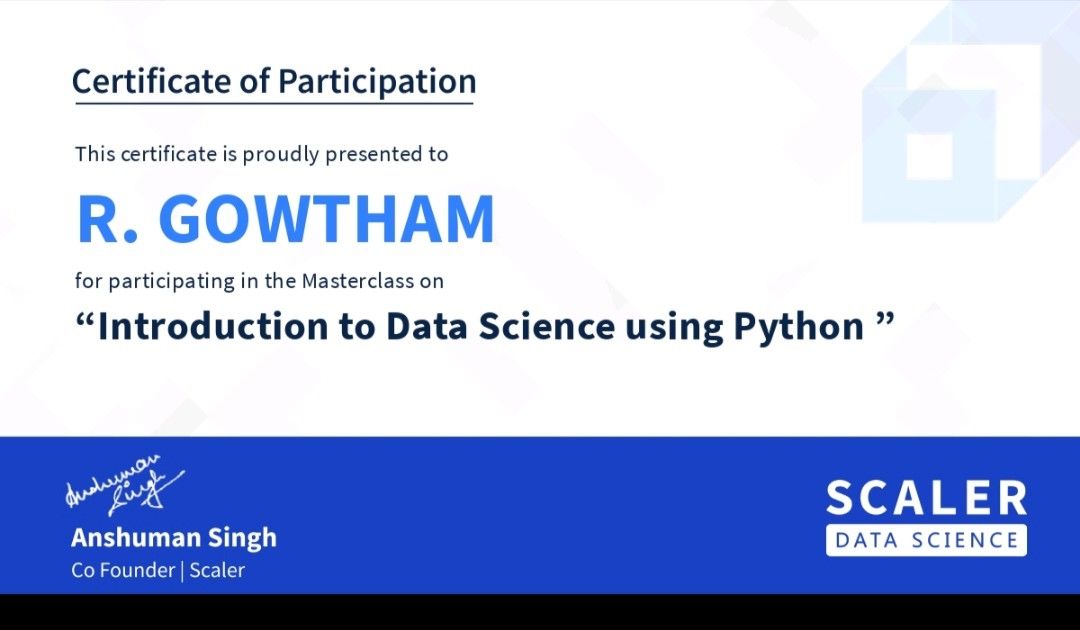 R. Gowtham on LinkedIn: #datascience #python #workshop #grateful # ... R. Gowtham on LinkedIn: #datascience #python #workshop #grateful # ...