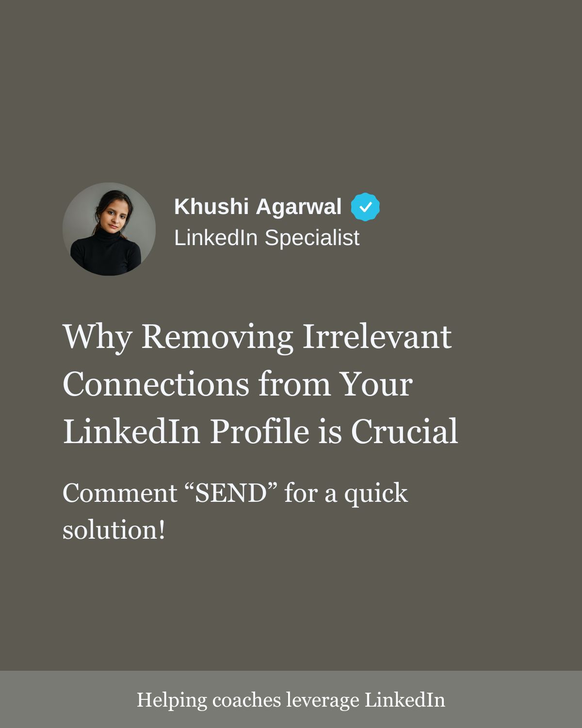 Khushi Agarwal on LinkedIn: Is your LinkedIn network cluttered with ... Khushi Agarwal on LinkedIn: Is your LinkedIn network cluttered with ...