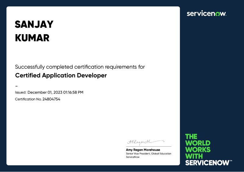 Sanjay Kumar on LinkedIn: #servicenow #certified #careerjourney # ... Sanjay Kumar on LinkedIn: #servicenow #certified #careerjourney # ...