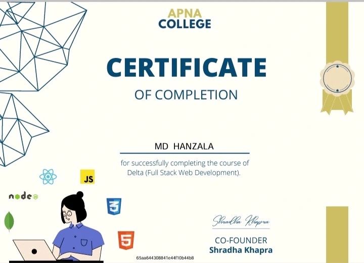 Md Hanzala on LinkedIn: #apnacollege #shradhkhapra #webdeveloper # ... Md Hanzala on LinkedIn: #apnacollege #shradhkhapra #webdeveloper # ...
