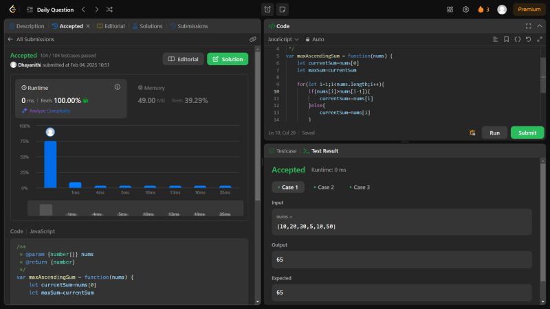 #leetcode #javascript #coding #problemsolving #100daysofcode | Dhayanithi N #leetcode #javascript #coding #problemsolving #100daysofcode | Dhayanithi N