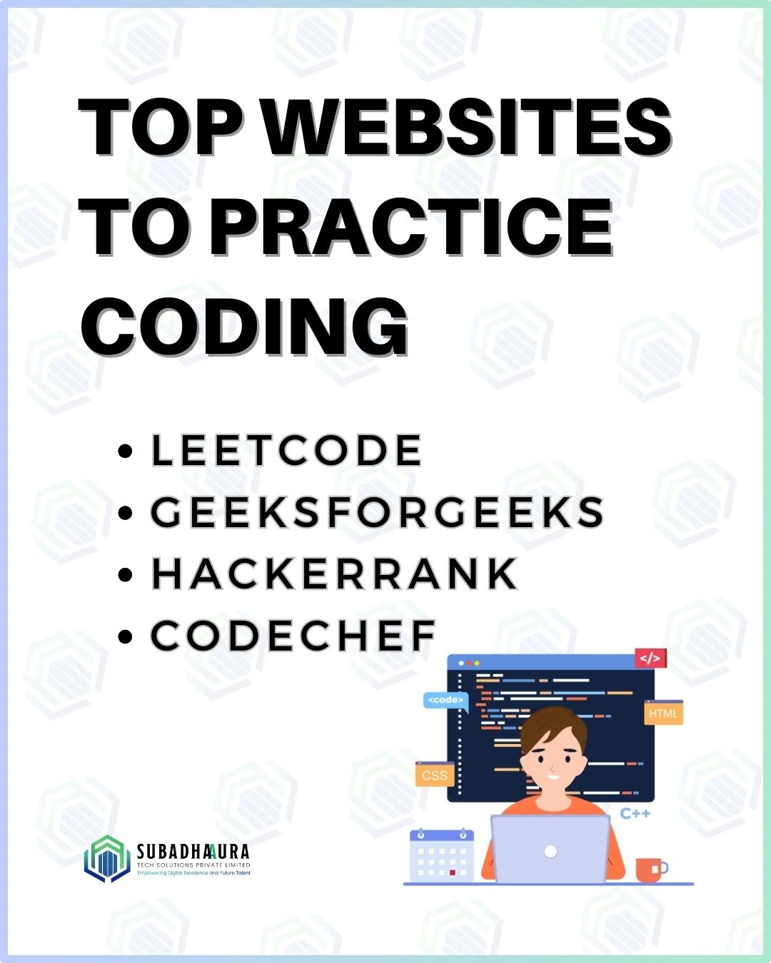 SUBADHAAURA TECH SOLUTIONS PRIVATE LIMITED on LinkedIn: #coding #dsa # ... SUBADHAAURA TECH SOLUTIONS PRIVATE LIMITED on LinkedIn: #coding #dsa # ...