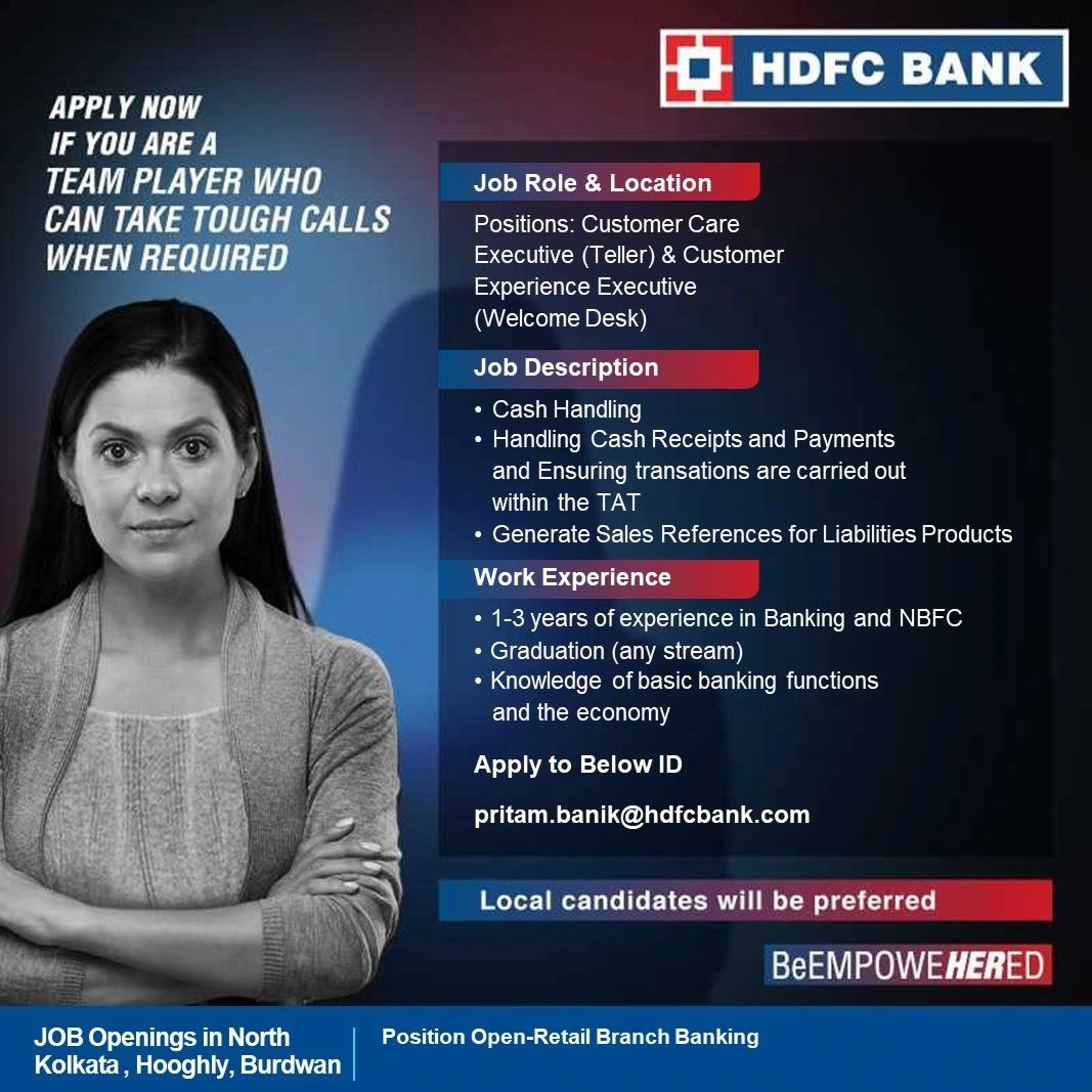 Pritam Banik on LinkedIn: #jobalert #customerservice #hdfcbank Pritam Banik on LinkedIn: #jobalert #customerservice #hdfcbank