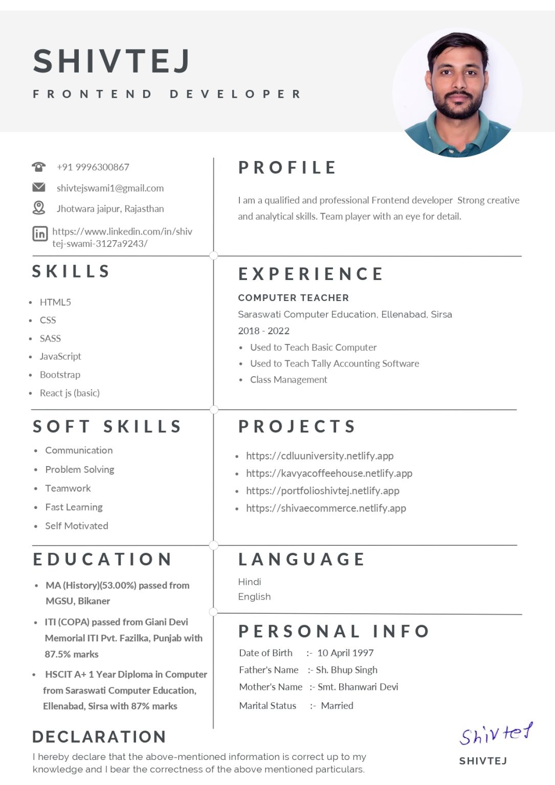 Shivtej Swami on LinkedIn: #html #css #reactjs #javascript # ... Shivtej Swami on LinkedIn: #html #css #reactjs #javascript # ...