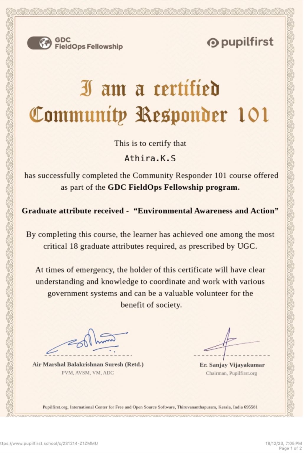 Athira K.S on LinkedIn: #newcertificate Athira K.S on LinkedIn: #newcertificate