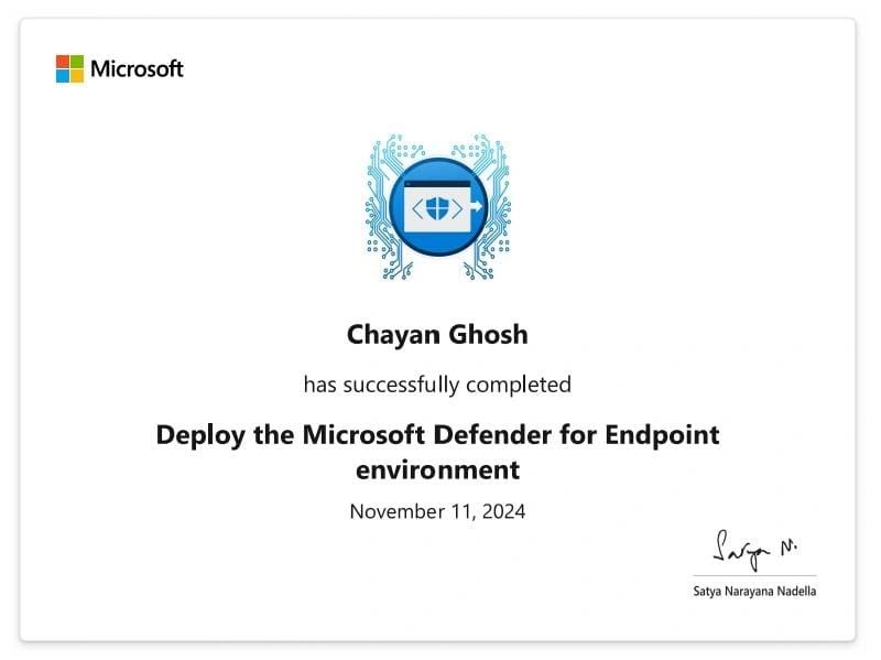 Chayan Ghosh on LinkedIn: #microsoftlearn #cybersecurity # ... Chayan Ghosh on LinkedIn: #microsoftlearn #cybersecurity # ...