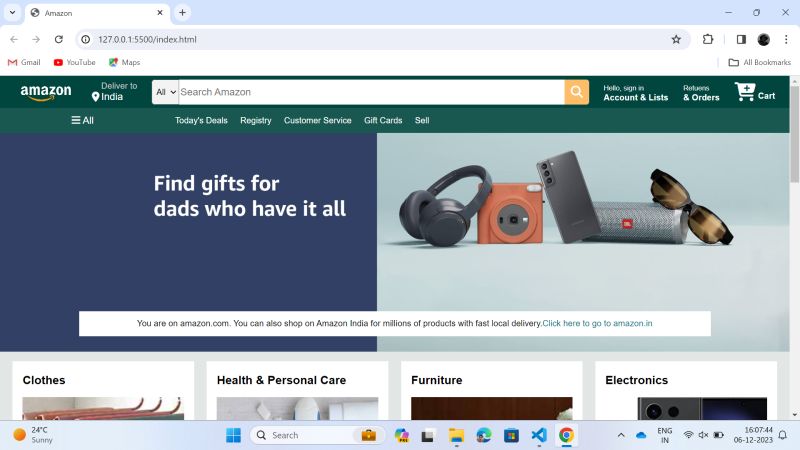 Hitesh Kumar Singh on LinkedIn: #webdevelopment #html #css #amazon #clone Hitesh Kumar Singh on LinkedIn: #webdevelopment #html #css #amazon #clone