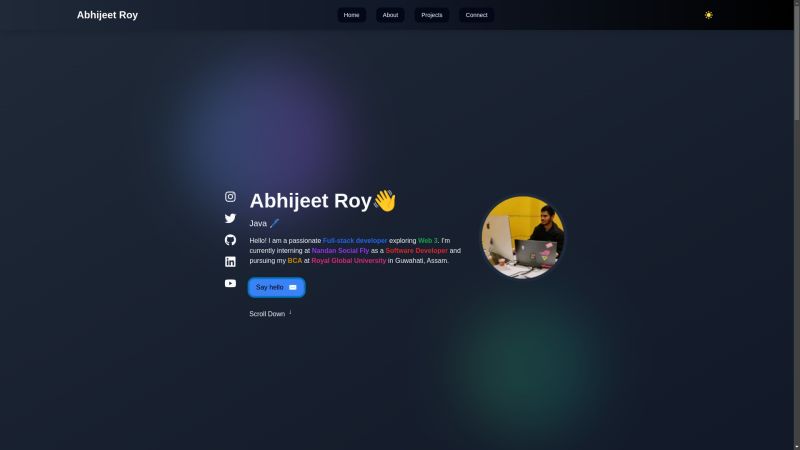 Abhijeet ROY on LinkedIn: #webdevelopment #portfolio #nextjs #react # ... Abhijeet ROY on LinkedIn: #webdevelopment #portfolio #nextjs #react # ...
