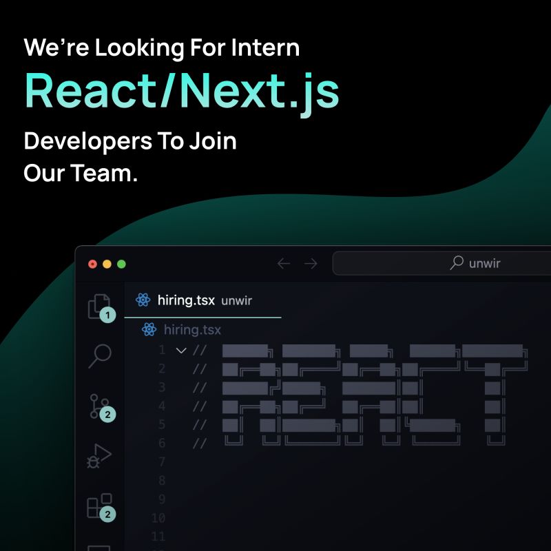 🚀 Exciting internships for React/NextJS developers at Unwir! Join the ... 🚀 Exciting internships for React/NextJS developers at Unwir! Join the ...