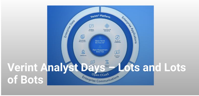 Verint analyst event on CX automation | Blair Pleasant posted on the ... Verint analyst event on CX automation | Blair Pleasant posted on the ...