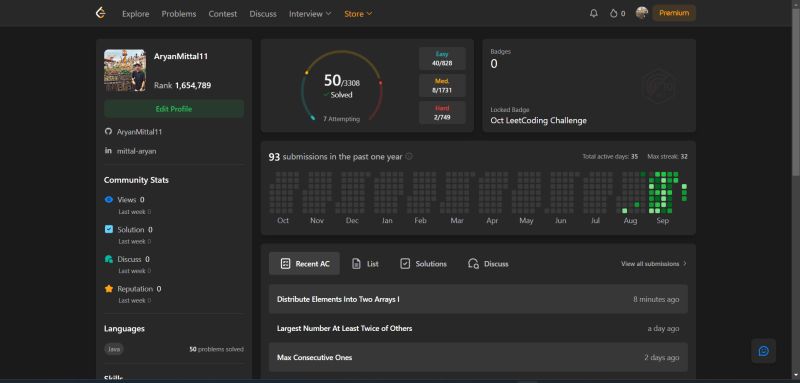 Aryan Mittal on LinkedIn: #100daysofcode #drgviswanathan #leetcode #dsa ... Aryan Mittal on LinkedIn: #100daysofcode #drgviswanathan #leetcode #dsa ...