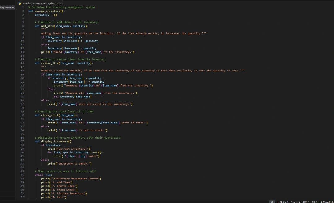 Obaid Khan on LinkedIn: #python #programming #inventorymanagement # ... Obaid Khan on LinkedIn: #python #programming #inventorymanagement # ...