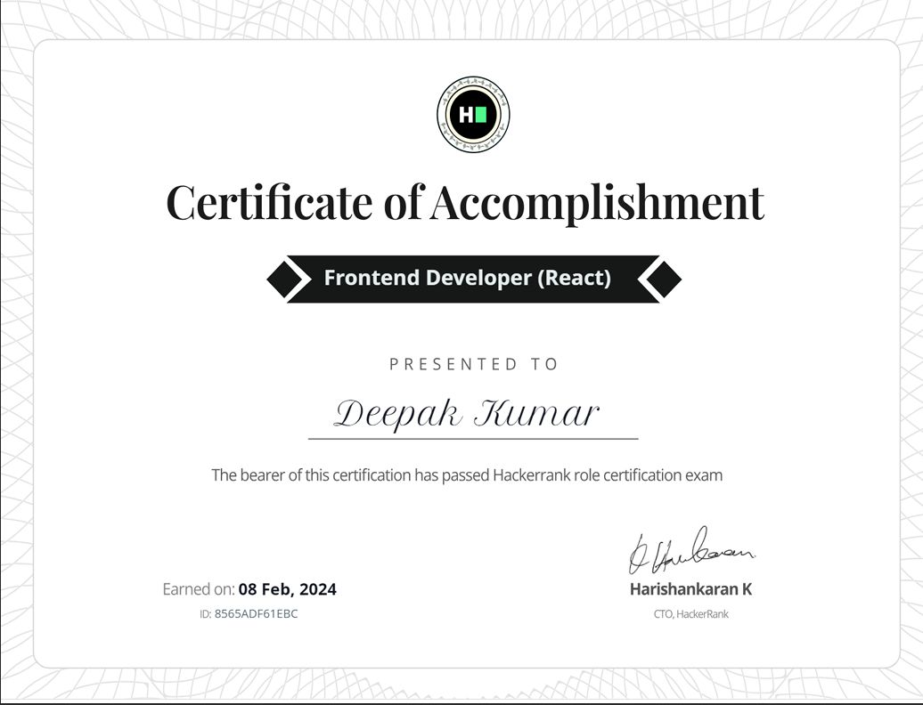 Deepak Kumar on LinkedIn: I am thrilled to announce that I have earned ... Deepak Kumar on LinkedIn: I am thrilled to announce that I have earned ...