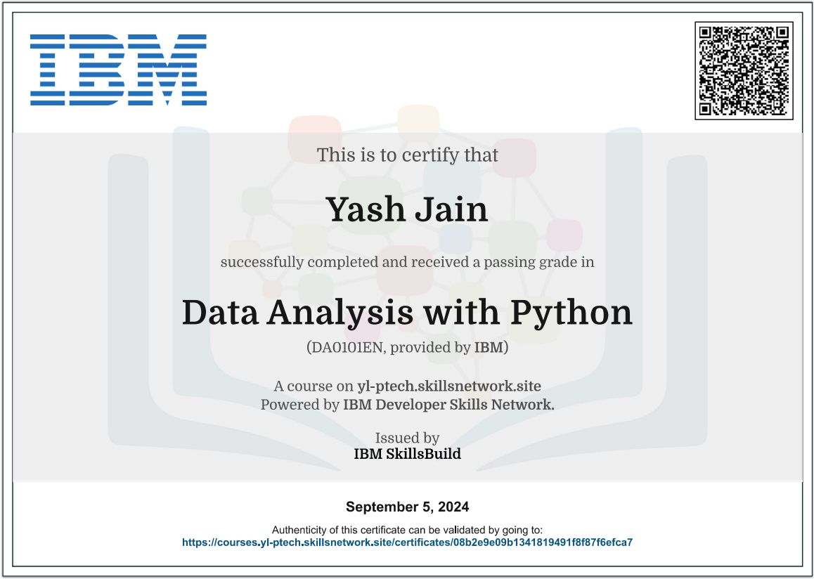 Yash Jain on LinkedIn: #dataanalysis #python #datascience #ibm # ... Yash Jain on LinkedIn: #dataanalysis #python #datascience #ibm # ...