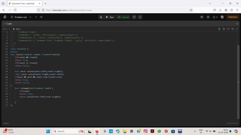 LeetCode Challenge: Symmetric Tree | Ginni Arora posted on the topic ... LeetCode Challenge: Symmetric Tree | Ginni Arora posted on the topic ...