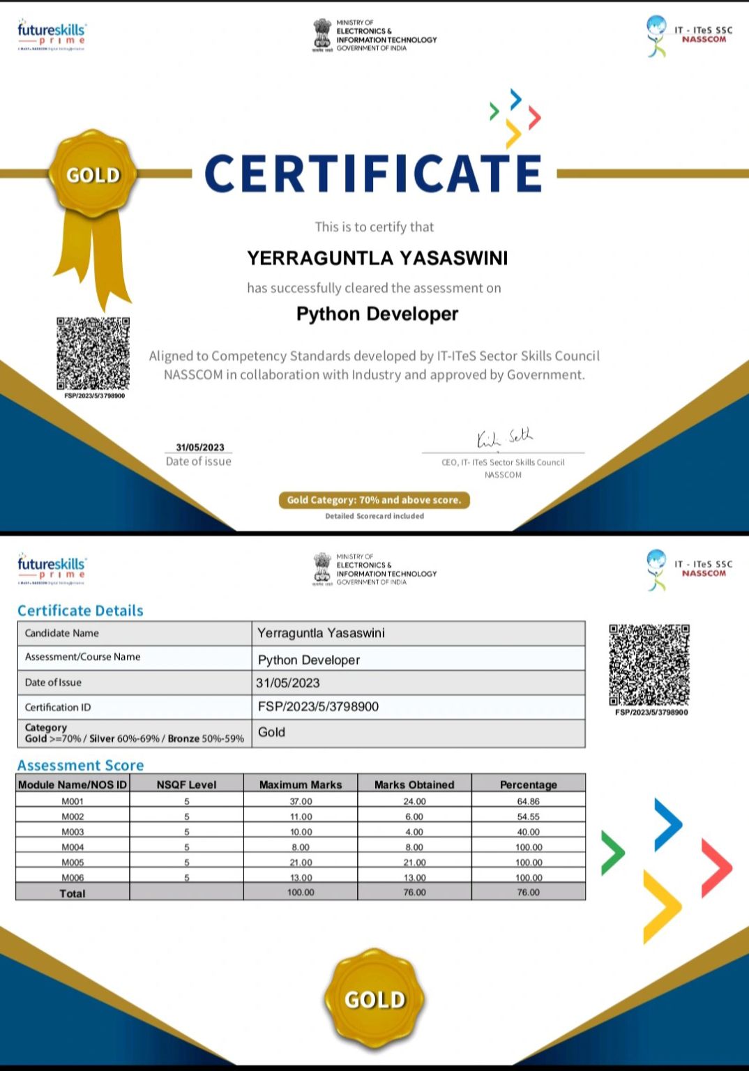 yasaswini yerraguntla on LinkedIn: #python #nasscom #certification # ... yasaswini yerraguntla on LinkedIn: #python #nasscom #certification # ...