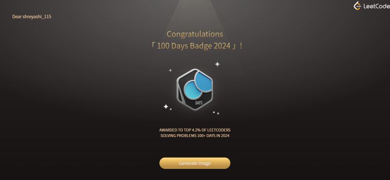Shreyashi Singh on LinkedIn: #100daysofcode #leetcode #100daysbadge # ... Shreyashi Singh on LinkedIn: #100daysofcode #leetcode #100daysbadge # ...