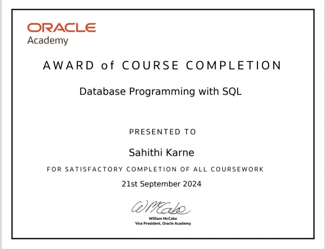 Sahithi Karne on LinkedIn: Hello everyone , I have successfully ... Sahithi Karne on LinkedIn: Hello everyone , I have successfully ...