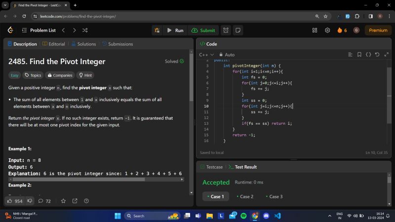 Day 61 of Daily DSA Challenge on LeetCode | Gaurang Saini posted on the ... Day 61 of Daily DSA Challenge on LeetCode | Gaurang Saini posted on the ...