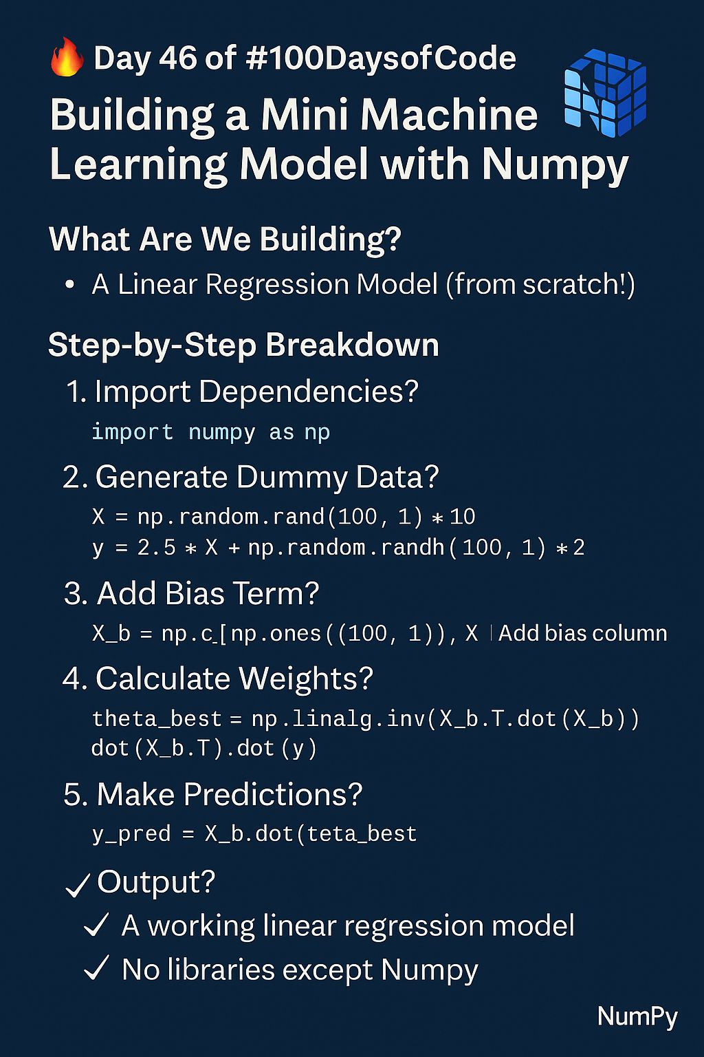 #numpy #machinelearning #datascience #linearregression #python ... #numpy #machinelearning #datascience #linearregression #python ...