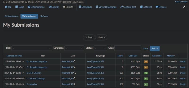 Prashant Bhardwaj on LinkedIn: #atcoder #programmingcontest # ... Prashant Bhardwaj on LinkedIn: #atcoder #programmingcontest # ...