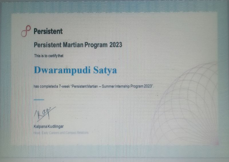 Completed Persistent Martian Program 2023 | Pravalli Satya posted on ... Completed Persistent Martian Program 2023 | Pravalli Satya posted on ...
