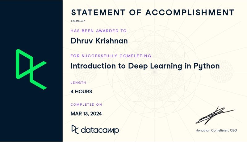 Dhruv R Krishnan on LinkedIn: #deeplearning #ai #python Dhruv R Krishnan on LinkedIn: #deeplearning #ai #python
