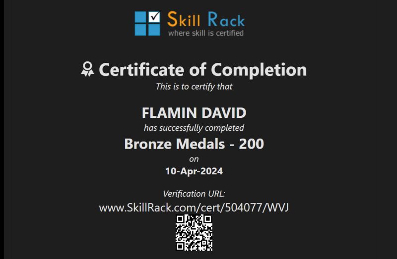 FLAMIN DAVID on LinkedIn: #skillrack #codingmilestone FLAMIN DAVID on LinkedIn: #skillrack #codingmilestone
