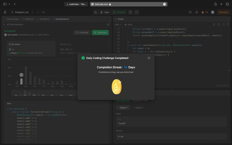 Ten-day coding streak on LeetCode | Garima Bhardwaj posted on the topic ... Ten-day coding streak on LeetCode | Garima Bhardwaj posted on the topic ...