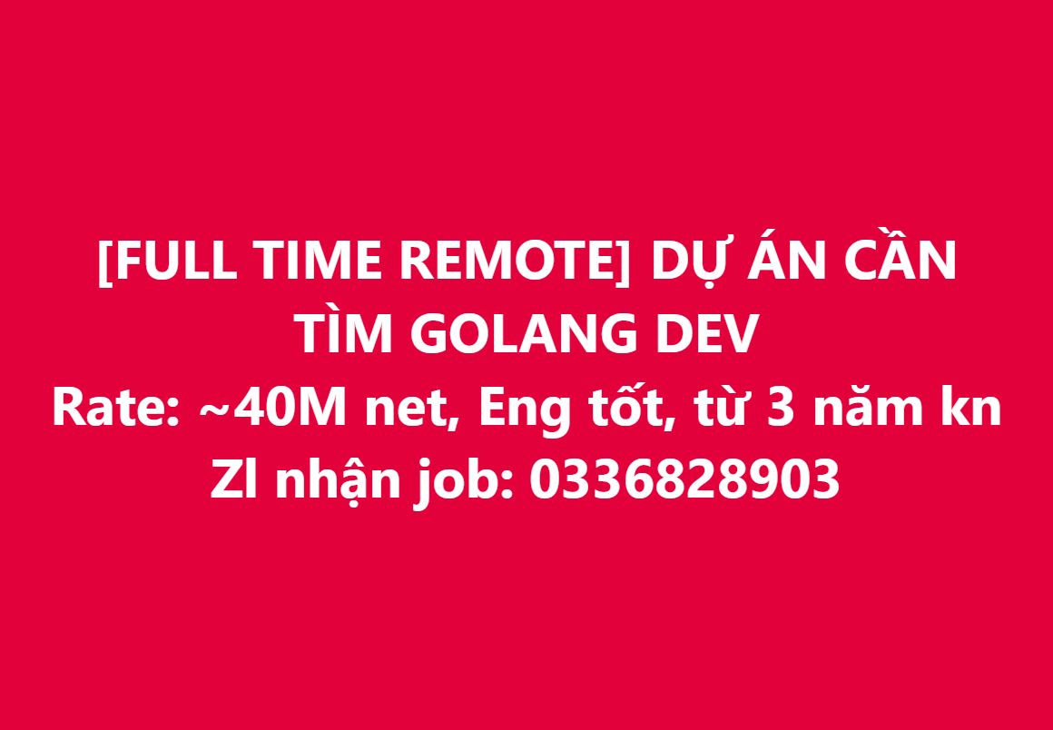 Dung Thuy (Serena) on LinkedIn: #dev #golang Dung Thuy (Serena) on LinkedIn: #dev #golang