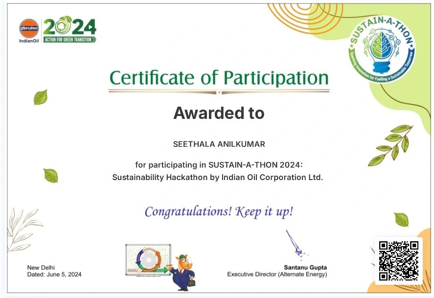 SEETHALA ANILKUMAR on LinkedIn: #sustainability #innovation #hackathon ... SEETHALA ANILKUMAR on LinkedIn: #sustainability #innovation #hackathon ...