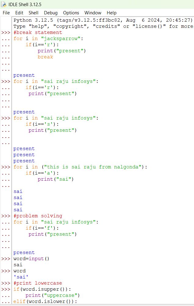 Sai Raju on LinkedIn: #python #py #programming #day5 #break #continue # ... Sai Raju on LinkedIn: #python #py #programming #day5 #break #continue # ...