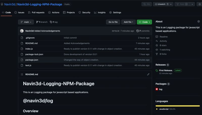 Navin Durai on LinkedIn: #navin3d #npm #package #logging #slf4j # ... Navin Durai on LinkedIn: #navin3d #npm #package #logging #slf4j # ...