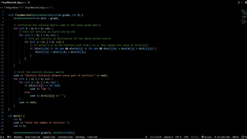 Souvik Jana on LinkedIn: #day_19 #floyd_warshall #100daysofcode # ... Souvik Jana on LinkedIn: #day_19 #floyd_warshall #100daysofcode # ...