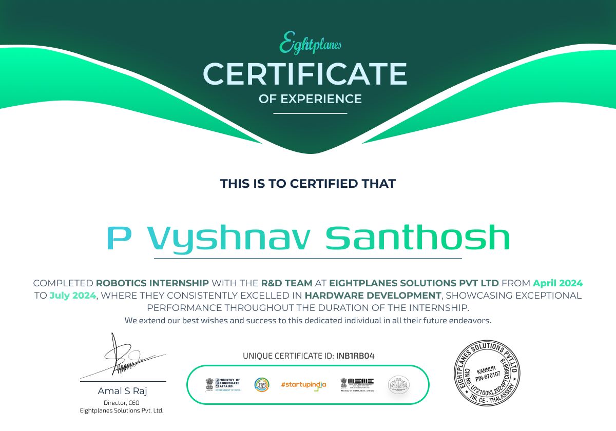 P. Vyshnav Santhosh on LinkedIn: I am happy to share that i have ... P. Vyshnav Santhosh on LinkedIn: I am happy to share that i have ...