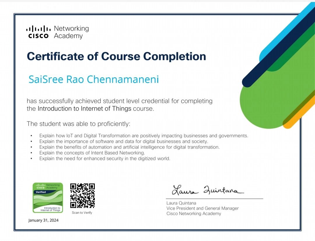 SAI SREE RAO CHENNAMANENI on LinkedIn: Hey All!Glad to share my ... SAI SREE RAO CHENNAMANENI on LinkedIn: Hey All!Glad to share my ...
