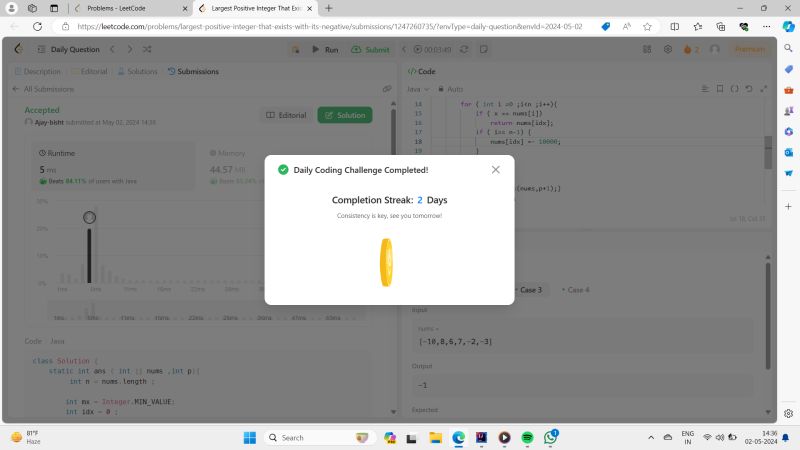 Achieved LeetCode challenge with positive integer | Ajay Bisht posted ... Achieved LeetCode challenge with positive integer | Ajay Bisht posted ...