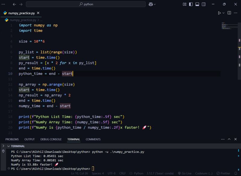 Nikhil Gupta on LinkedIn: #python #numpy #performance #datascience # ... Nikhil Gupta on LinkedIn: #python #numpy #performance #datascience # ...