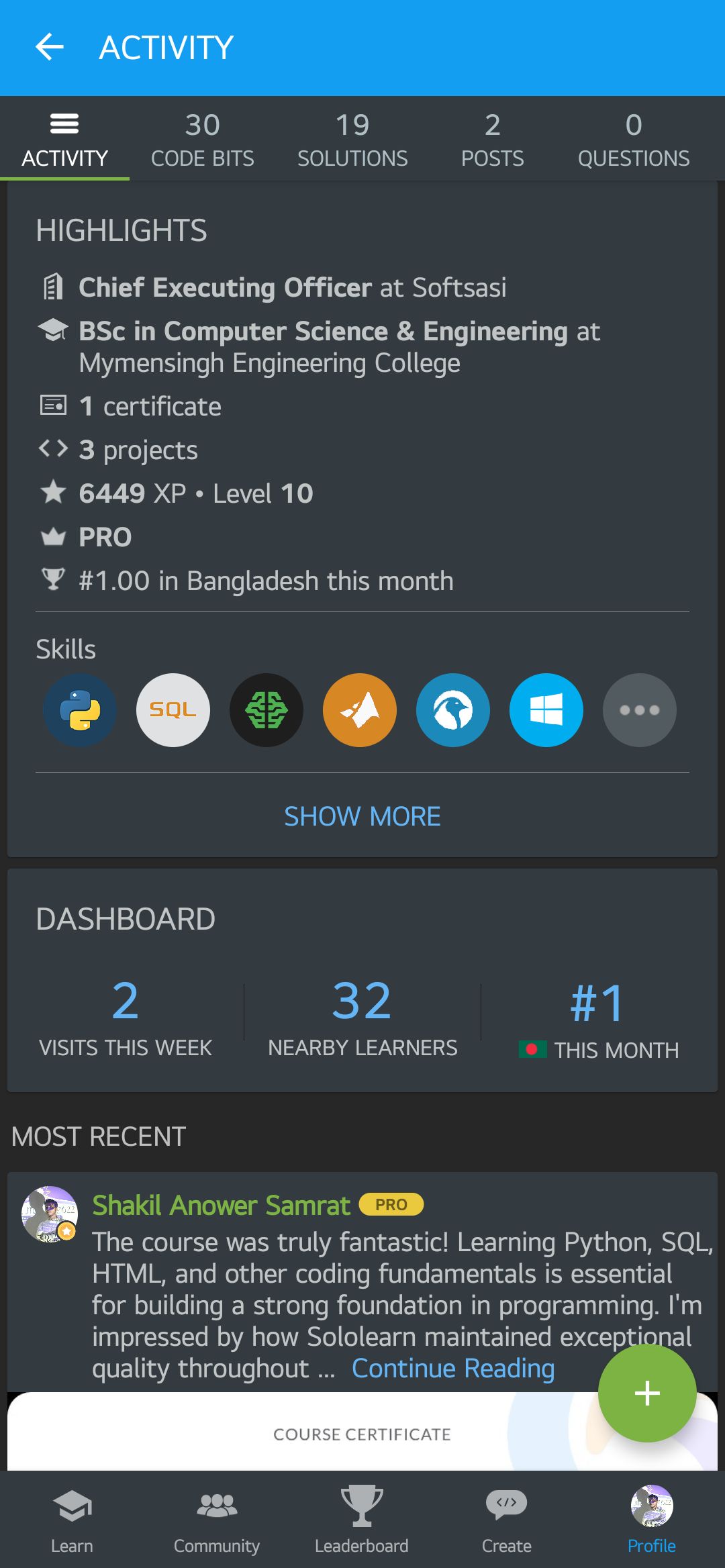 #achievement #coding #learning #sololearn #bangladesh #programming ... #achievement #coding #learning #sololearn #bangladesh #programming ...