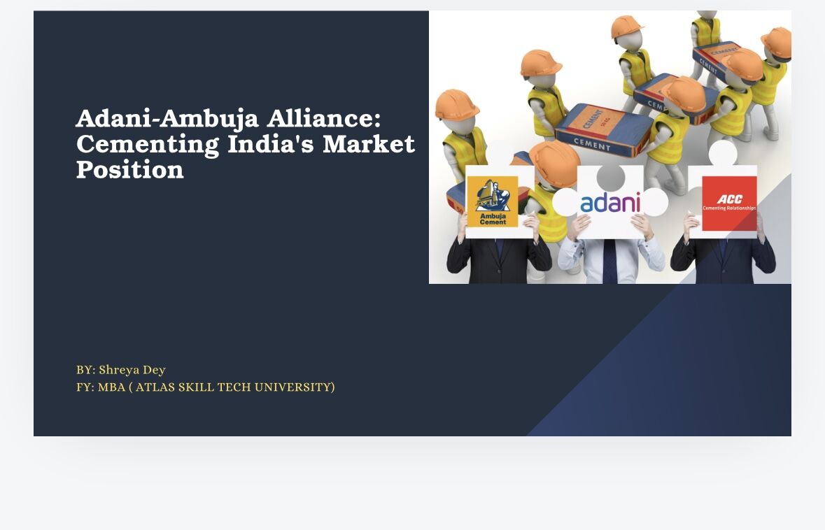 Shreya Dey on LinkedIn: case study on adani ambuja alliance Dr Sweta K. Shreya Dey on LinkedIn: case study on adani ambuja alliance Dr Sweta K.