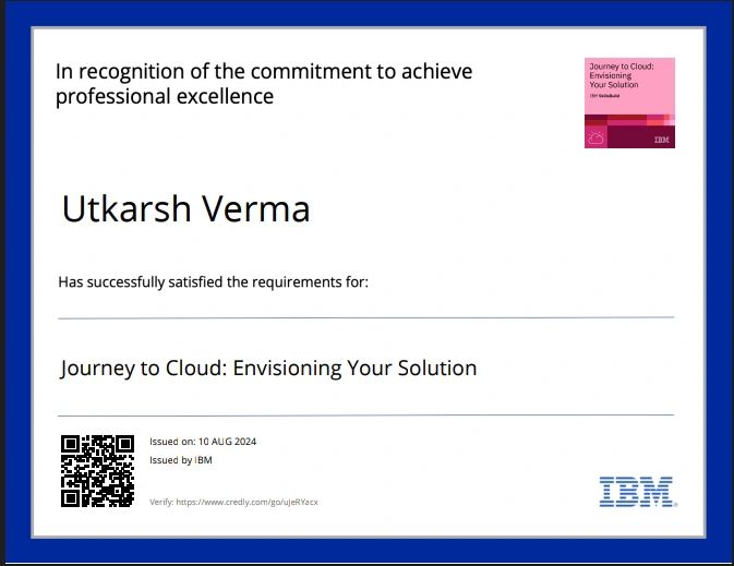 Utkarsh Verma on LinkedIn: #ibm #ibmcloud Utkarsh Verma on LinkedIn: #ibm #ibmcloud