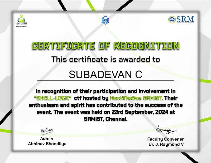 Subadevan C on LinkedIn: #ctf #hackthebox #cybersecurity #learning # ... Subadevan C on LinkedIn: #ctf #hackthebox #cybersecurity #learning # ...