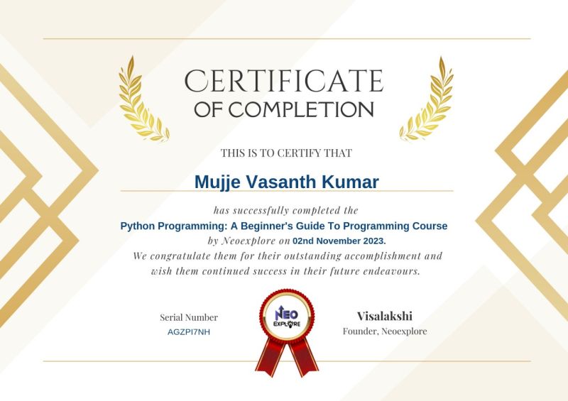 Vasanth Kumar Mujje on LinkedIn: #python #programming #neoexplore # ... Vasanth Kumar Mujje on LinkedIn: #python #programming #neoexplore # ...