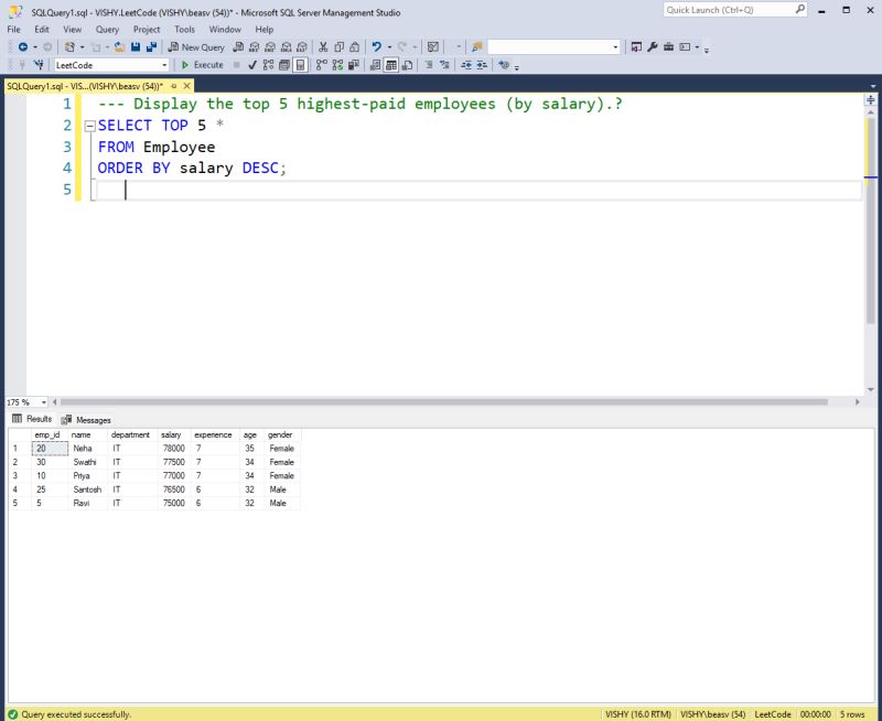 #day2 #leetcode #sql #ssms #sqlpractice #dataanalytics # ... #day2 #leetcode #sql #ssms #sqlpractice #dataanalytics # ...