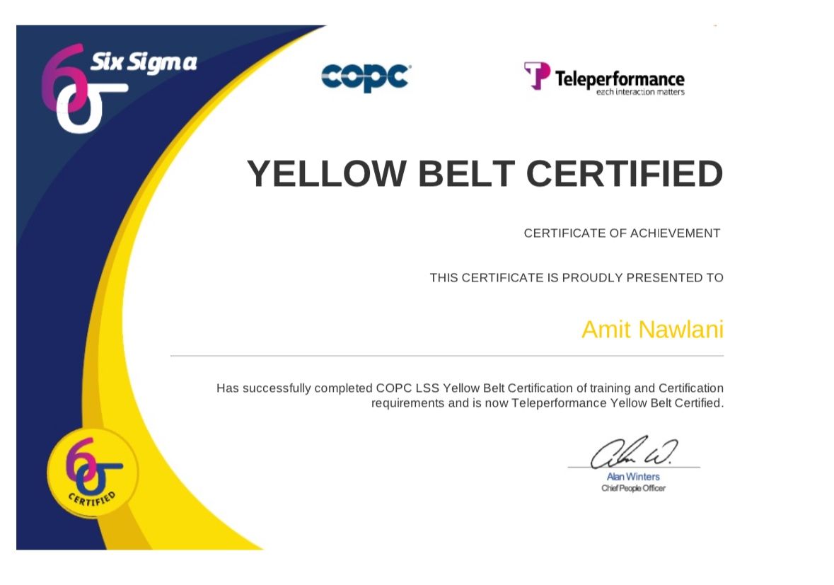 #sixsigma #yellowbelt #processimprovement #continuouslearning… | Amit ... #sixsigma #yellowbelt #processimprovement #continuouslearning… | Amit ...