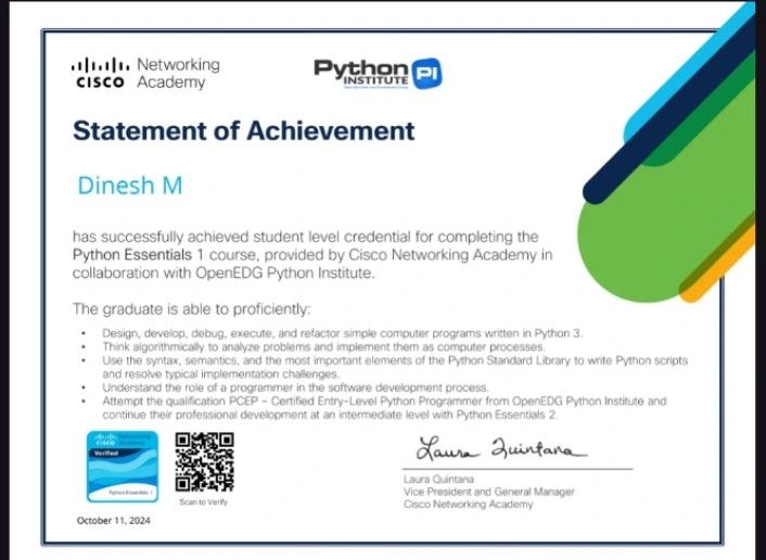 dinesh Muthu on LinkedIn: #python #cisco #pythonlanguage #coding dinesh Muthu on LinkedIn: #python #cisco #pythonlanguage #coding