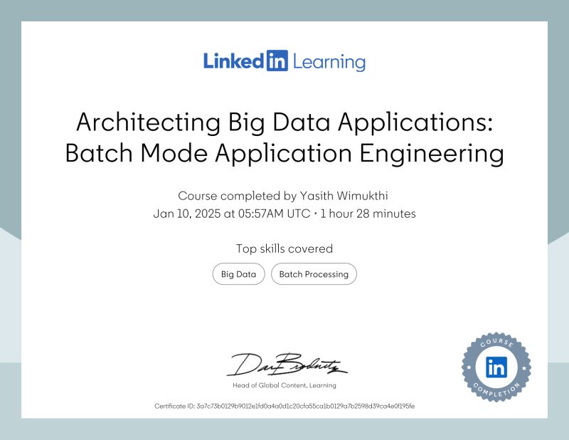 Yasith Wimukthi on LinkedIn: Certificate of Completion | 16 comments Yasith Wimukthi on LinkedIn: Certificate of Completion | 16 comments