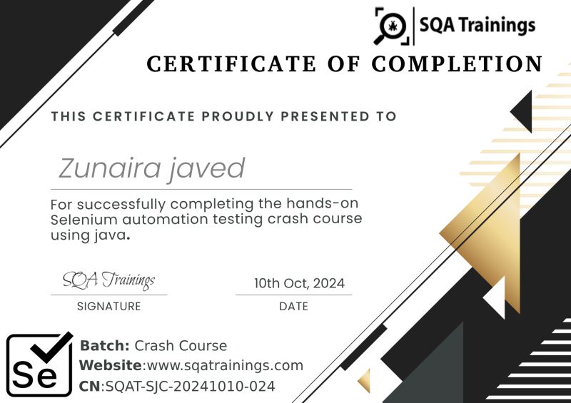 SQA Trainings on LinkedIn: #automationtesting #selenium #java # ... SQA Trainings on LinkedIn: #automationtesting #selenium #java # ...