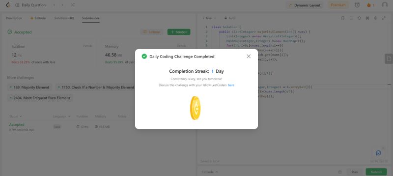 Akhilandeswari Chinnaparapu on LinkedIn: #leetcode #100days #java #coding Akhilandeswari Chinnaparapu on LinkedIn: #leetcode #100days #java #coding